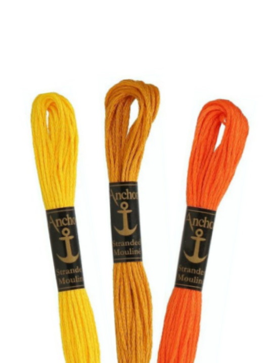 Hilo Anchor tonalidades amarillas y anaranjadas — FELINA ARTYCRAFT